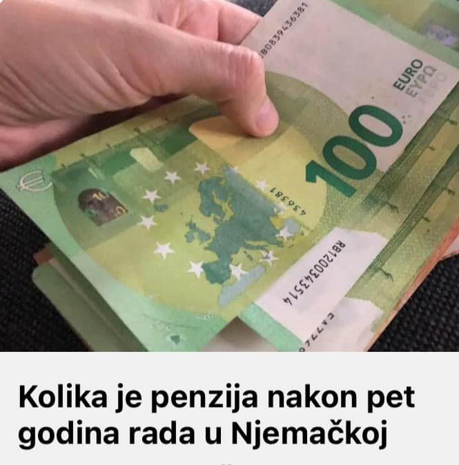 Kolika je penzija nakon pet godina rada u Njemačkoj – Hamelj