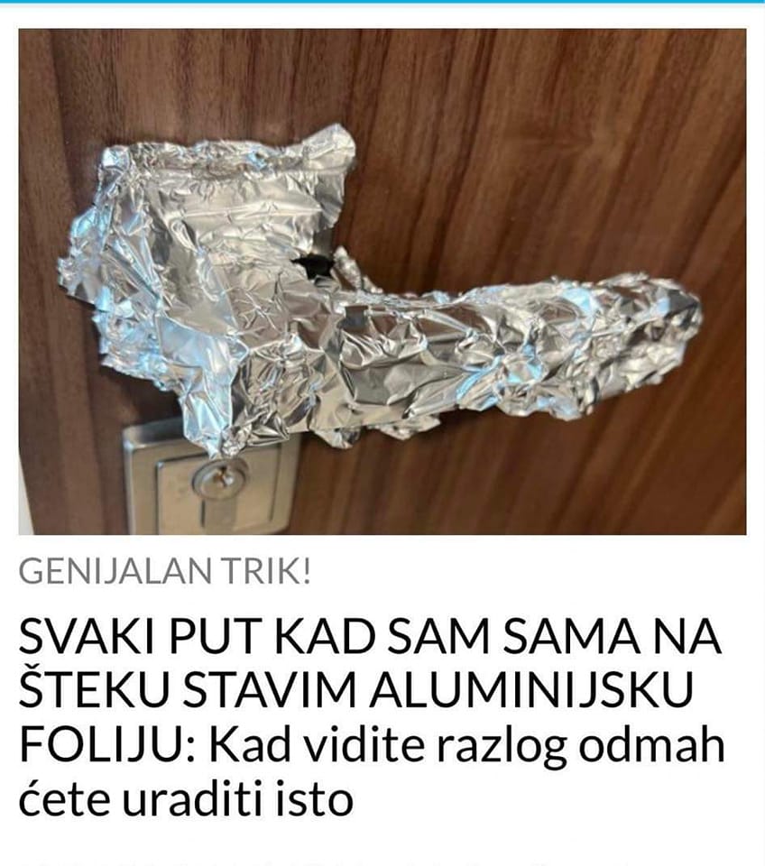 SVAKI PUT KAD SAM SAMA NA ŠTEKU STAVIM ALUMINIJSKU FOLIJU: Kad Vidite ...