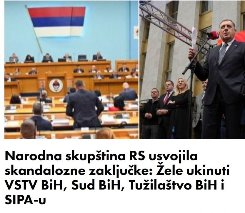 Narodna skupština RS usvojila skandalozne zaključke: Žele ukinuti VSTV ...