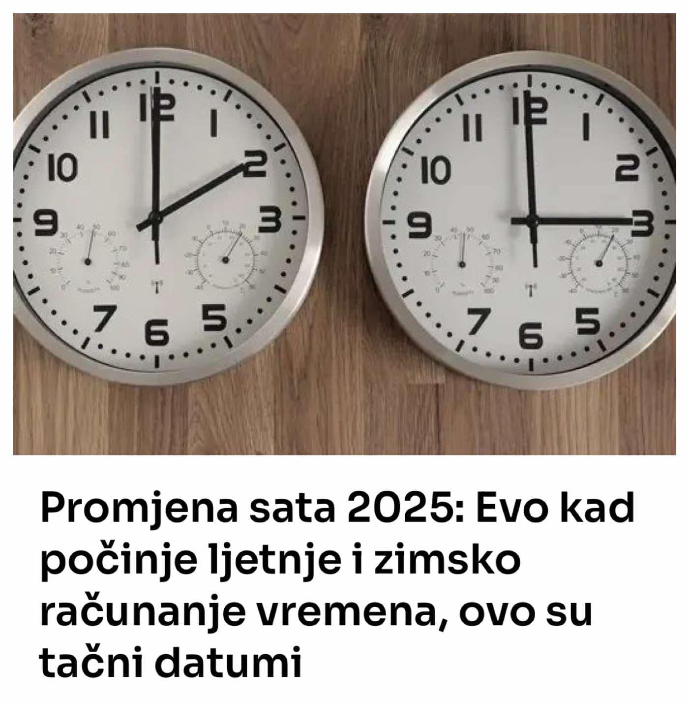 Promjena sata 2025: Poznato kada počinje ljetnje računanje vremena, ovo je tačan datum – Hamelj