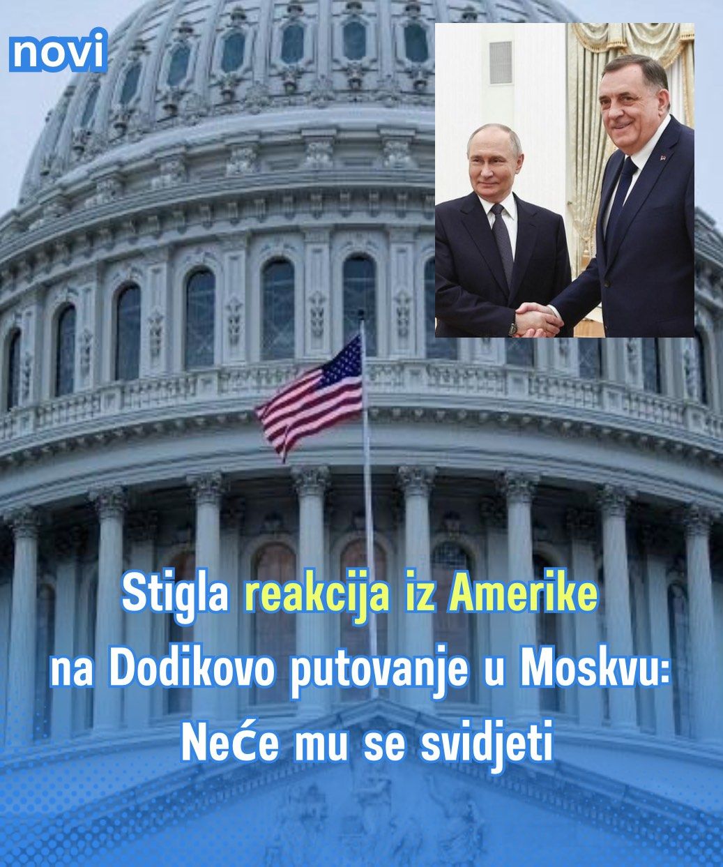 Stigla reakcija iz Amerike na Dodikovo putovanje u Moskvu: Neće mu se ...